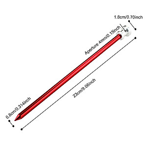 Tent Stakes Pegs 9 inch, Lightweight Aluminum Alloy Tent Canopy Nail for Outdoor Camping, Hiking, Picnic Blanket, Beach Mat, Yard Fence 8 Pack
