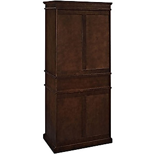 Crosley Furniture Parsons Traditional Pantry Storage Cabinet with Shelves, Kitchen, Dining, or Laundry Room, Vintage Mahogany