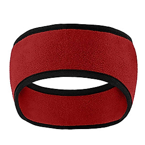 TOP HEADWEAR TopHeadwear Polar Fleece Ear Warmer Headband, Red