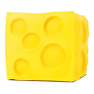 Giant Cheese Stress Ball: A squeezable stress buster that looks like a block of cheese!