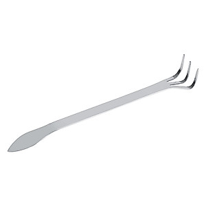 Gardening Rake, 3-Prong Stainless Steel Loosen Soil Root Rake, Gardening Soil Farming Bonsai Tree Tools with Ergonomic Handle