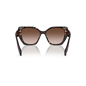Prada PR 19ZS 2AU6S1 Tortoise Plastic Butterfly Sunglasses Brown Gradient Lens