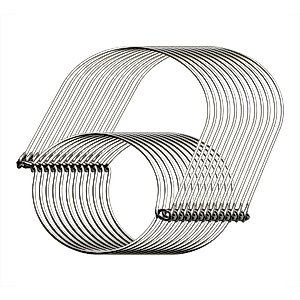 musscccm 12 Pack Stainless Steel Wire Handles (Handle-Ease) for Mason Jar, Ball Pint Jar, Canning Jars, Mason Jar Hangers and Hooks for Regular Mouth, Set of 12, Silver