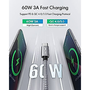 USBC to USBC Cable [3ft, 2-Pack], 60W/PD C to C Type Fast Charging Cable Charger Cord Compatible with Pixel 7 6 Pro 6a, Samsung Galaxy A14 A13 A23 A54 S23 S22 S21 S20 Note 20 Ultra 5G