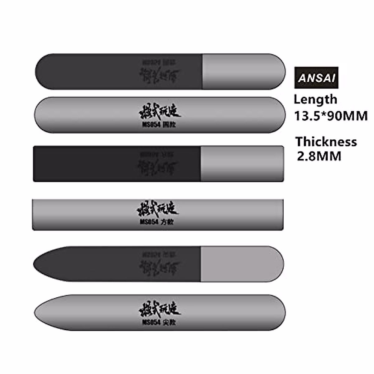 ANSAI Hobby Grinding Tools Glass Polishing Files For Scale Model #8000#10000 3 pcs