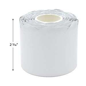 Teacher Created Resources White Scalloped Rolled Border Trim - 50ft - Decorate Bulletin Boards, Walls, Desks, Windows, Doors, Lockers, Schools, Classrooms, Homeschool & Offices