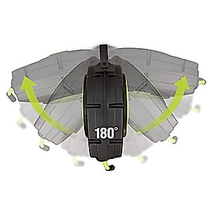 Flexzilla Retractable Enclosed Plastic Air Hose Reel, 3/8 in. x 50 ft., Heavy Duty, Lightweight, Hybrid, ZillaGreen - L8250FZ