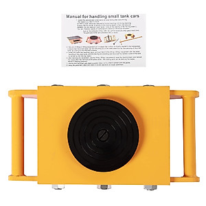 Dolly Skate Machinery Roller Mover Cargo Trolley, 8T/17600lbs 6Roller Machine Dolly Skate Machinery Mover with Handle