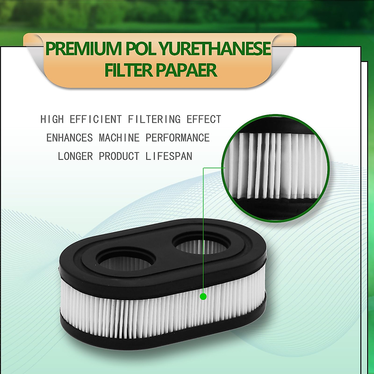 IRONHIT (2 Pack) 593260 798452 Air Filter, 593260 798452 334404 Lawn Mower, Replace for 4247 5432 5432k 09P00 09P702, 500 500ex 550ex 625e 675ex 725exi Series Engines, Fit for TB110 TB200 TB230 (2)