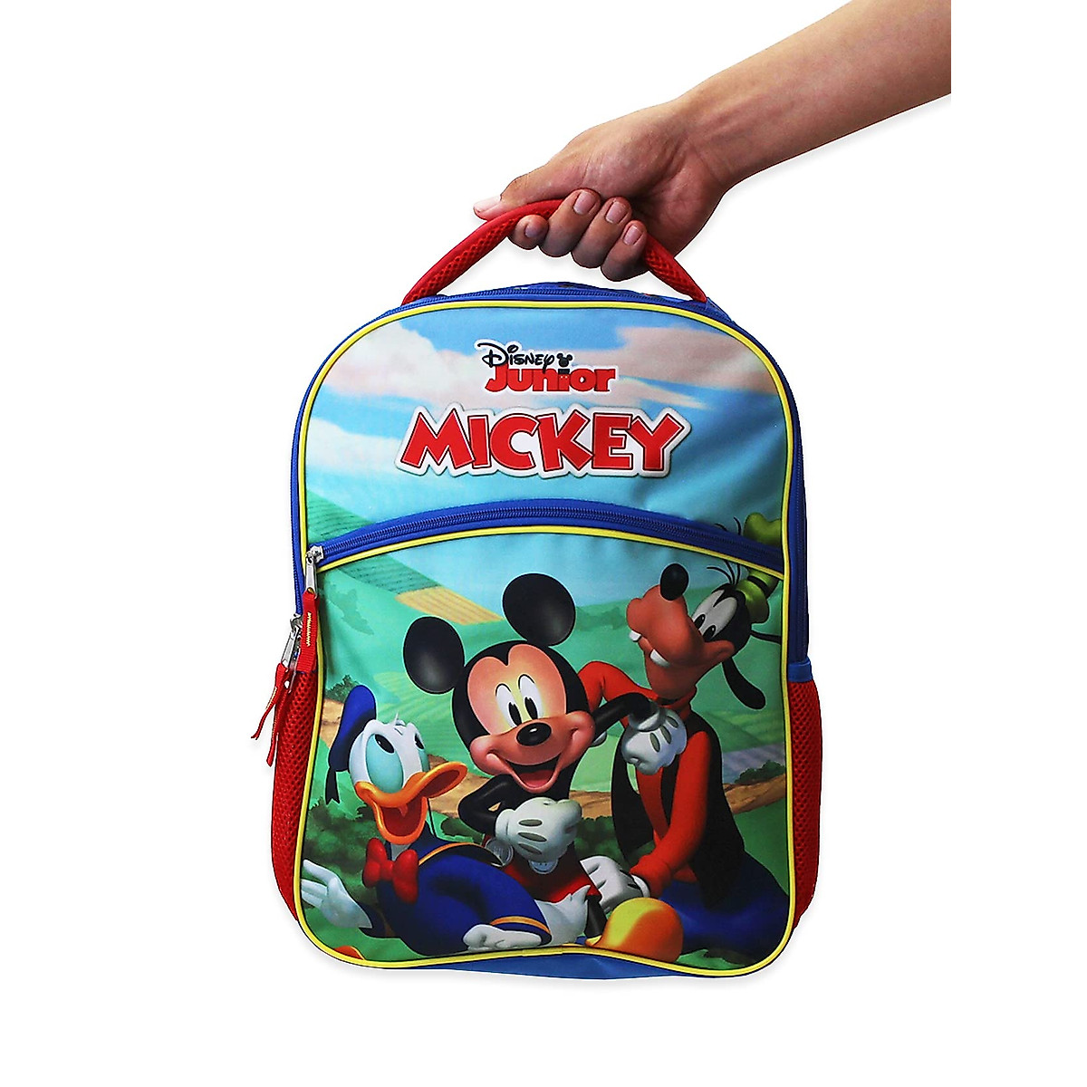 Mickey Mouse and Friends Boys Girls 16 Inch School Backpack (Blue, One Size)