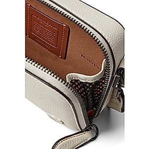 COACH Charter Slim Crossbody in Pebble Leather with Sculpted C Hardware Branding Chalk One Size