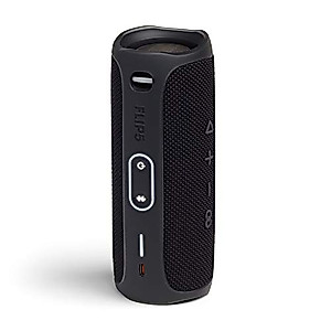 JBL Flip 5 Waterproof Portable Wireless Bluetooth Speaker Bundle with divvi! Protective Hardshell Case - Black