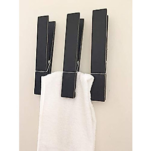 Set of 3 Extra Large Clothespins, Rustic Giant 12 Inch Clothespin, Variety of Colors, Jumbo Clothespin