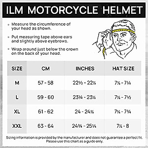 ILM Flip Up Full Face Modular Motorcycle Helmet for Adults Men Women Cascos para Motos Street Bike Motocross Helmet DOT 115(Matte Black,Medium)