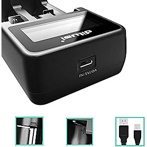 Dilusi Battery Charger 18650 Battery, Speedy Smart Recharger with LCD Display Universal for Rechargeable Batteries Ni-MH Ni-Cd A AA AAA AAAA C SC. Li-ion