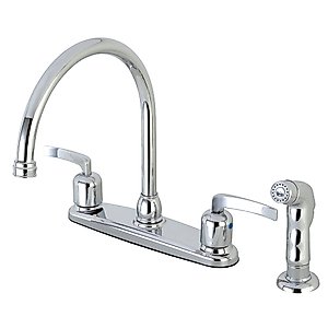 Kingston Brass FB791EFLSP Centurion 8" Centerset Kitchen Faucet, Polished Chrome