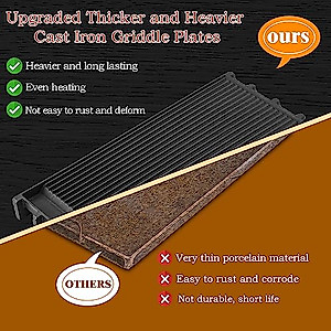 GR1 Griddle Replacement Parts for ZLINE Gas Stove Parts RA48 RT48 RG48 RT36 RG36 RGS-SN-36 Low Grate Gas Range Cooktop Griddle Plate ZLINE E30-40 E36-60 Cast Iron Griddle Top Pan 1 Pcs