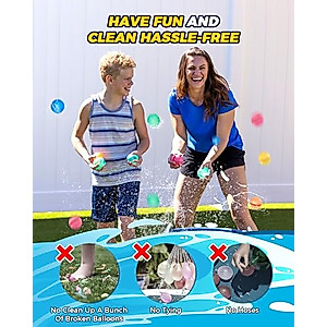 SOPPYCID 20PCS Reusable Water Balloons, Pool Beach Toys for Kids, Summer Fun Outdoor Water Toys Games for Kids Adults Outside Play, Backyard Swimming Pool Party Supplies