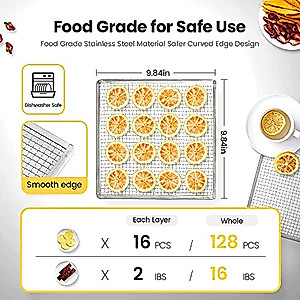 COLZER Food Dehydrator Machine(67 Free Recipes) 8 Stainless Steel Trays Adjustable Thermostat Digital Food Dehydrator for Beef, Jerky, Fruit, Dog Treats, Herbs