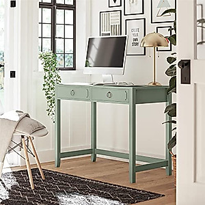Novogratz Her Majesty 2 Drawer Writing Desk, Pale Green