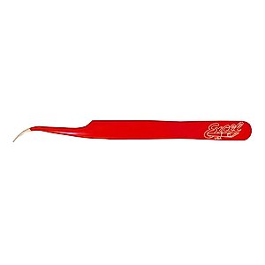 Excel Blades Curved Fine Tip Tweezers for Intricate Projects, Scrapbooking, Cardmaking, One Size, Multi Color, Red