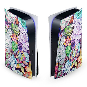 Head Case Designs Officially Licensed Mai Autumn Succulent Art Mix Vinyl Faceplate Sticker Gaming Skin Decal Cover Compatible With Sony PlayStation 5 PS5 Disc Edition Console