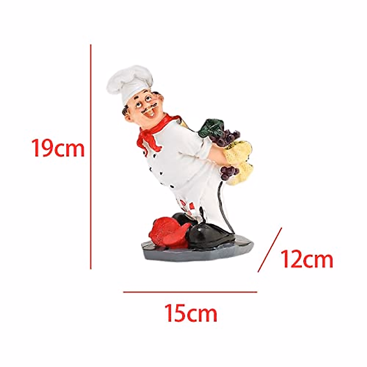 MagiDeal Resin Chef Wine Bottle Holder Figurine Display Stand Decorative Centerpiece Statue for Kitchen, Wine Cellar, Countertop, Style D