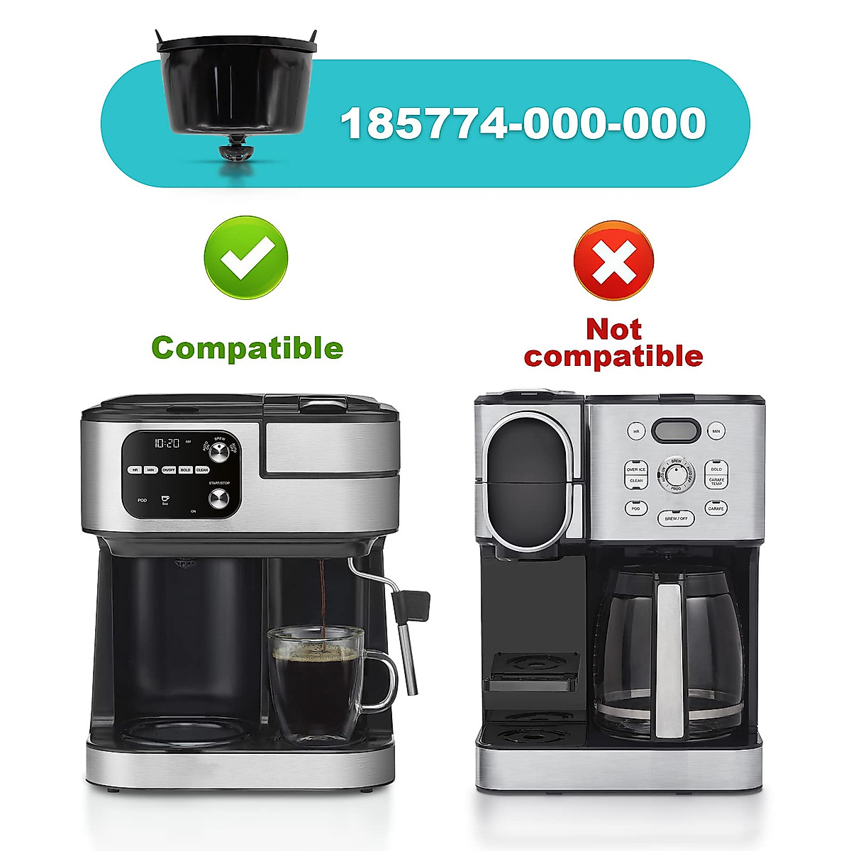 Replacement Brew Basket 185774-000-000 for Mr. Coffee