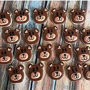 Crethinkaty Teddy Bear Cookie Cutter Set - 3 Pieces Bear Face and Teddy Bears Stainless Steel Biscuit Cutters Fondant Cake Decoration for Baking