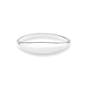 Miabella 925 Sterling Silver or 18Kt Yellow Gold Over Silver Signet Ring for Women Made in Italy (sterling silver, 5)