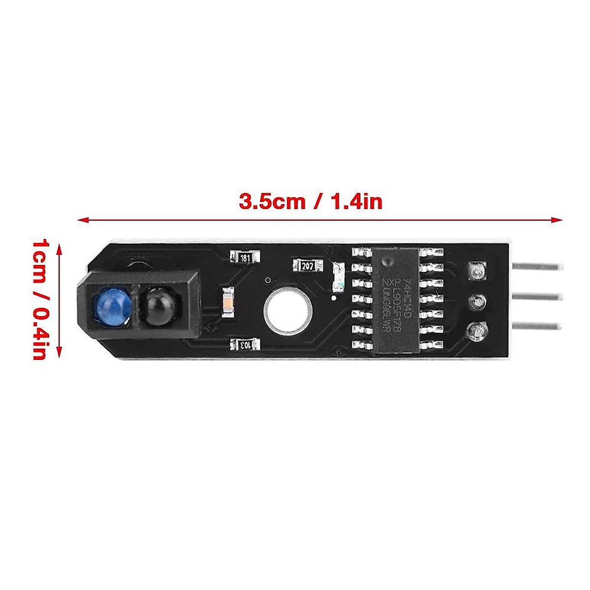 Infrared Tracking Sensor Module 1-Channel Infrared Reflection Tracking Sensor Module Obstacle Avoidance Smart Car Black/White Line Detection 3 Pcs