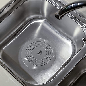 Guojiang Bathtub Stoppers 1 Pack Silicone Tub Drain Stopper Replacement 6 Inches Bath Plug Hair Stopper with Strong Suction Sink Plug Sink Plug Stopper, Black