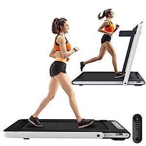 Jayktimo Treadmill, Walking Pad-7.6miles Under Desk Treadmill-2 in 1 Folding Treadmill-Treadmills for Home and Office, Black White