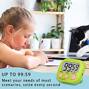 Lasubst Digital Timer for Kids Teachers Classroom School with Magnetic Back 6 Pack