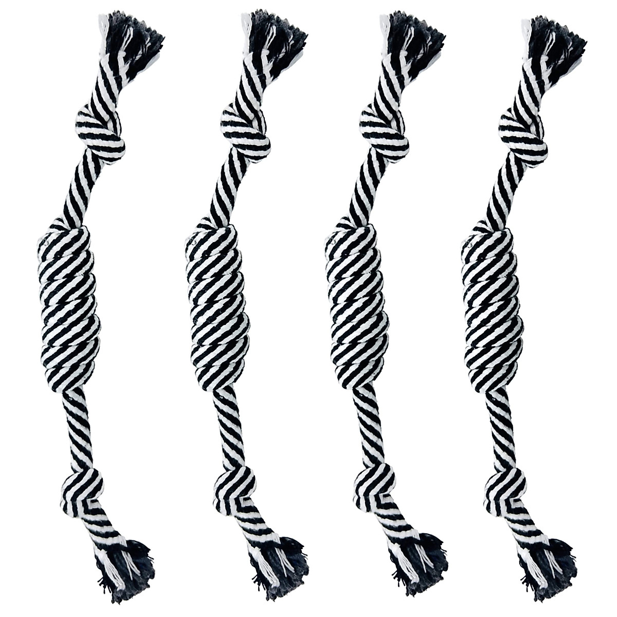 YESWOOD! Puppy Rope Toys for Small Dogs, Rope Candy Toys, Puppy Dental Cleaning Chew Toys Knots Dog Rope Toy for Aggressive Chewers Smart Newborn Pet and High Active Puppies (4 Packs)