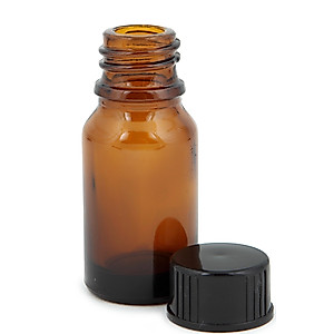 Vivaplex, 24, Amber, 10 ml (1/3 oz) Glass Bottles, with Lids