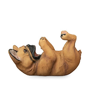 True French Bulldog Polyresin Wine Bottle Holder Set of 1, Multicolor, Holds 1 Standard Wine Bottle