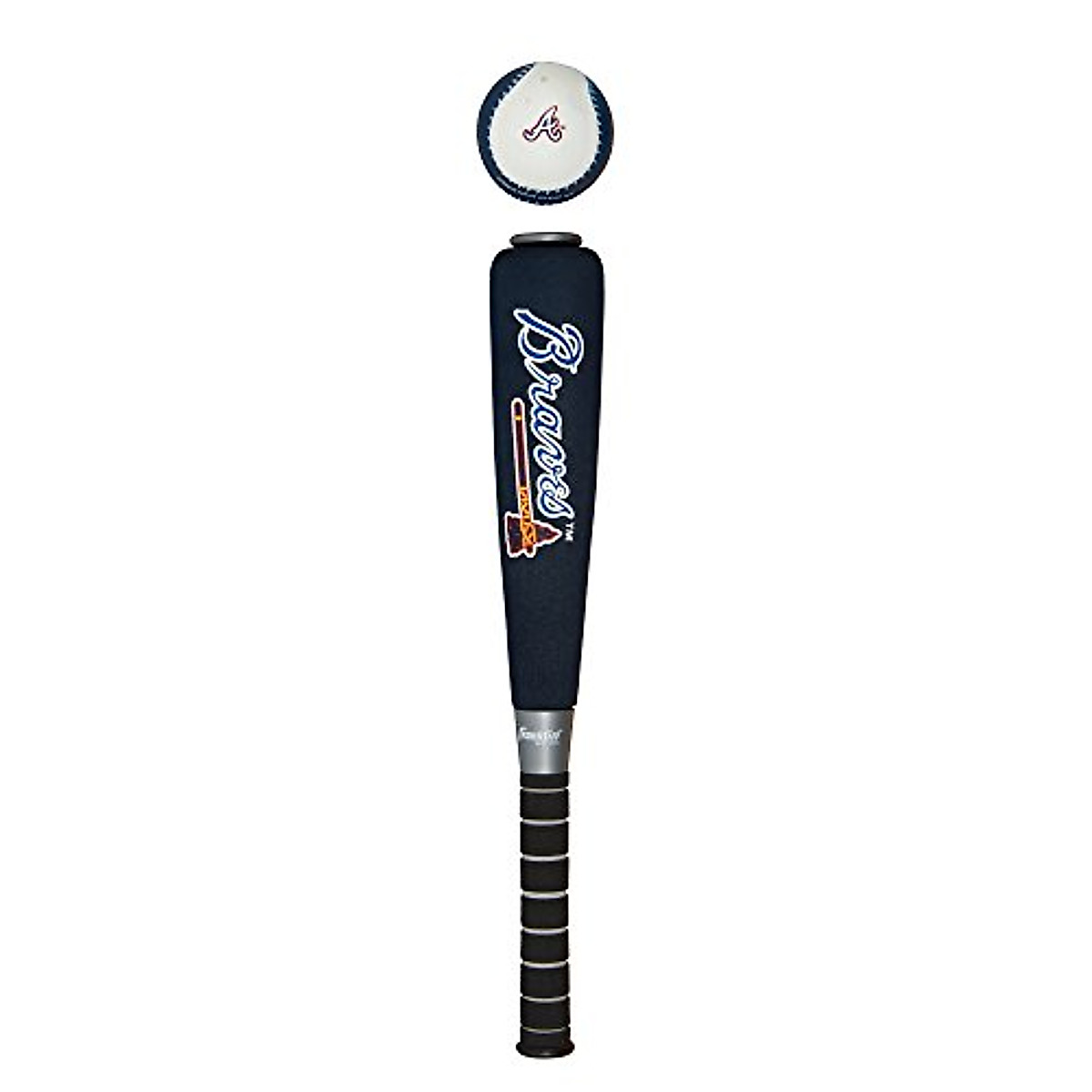 Franklin Sports Atlanta Braves Foam Bat & Ball Set - 21" Soft Jumbo Team Baseball Bat and Ball Team Logo - MLB Official Licensed Product