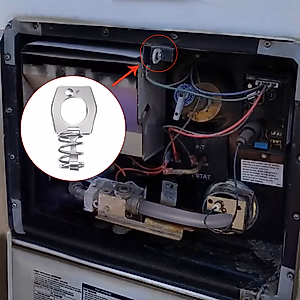 Frienda 4 Pieces Water Heater Cam Lock Metal Water Heater Door Latch RV Camper Hot Water Heater Cover Door Latch Fastener, Silver Color