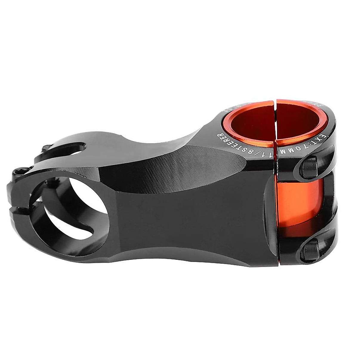 Stem, Lightweight Mountain Bike 17 Degree Alunimium Alloy Bike Tube Stem 31.8mm Replacement (Black)