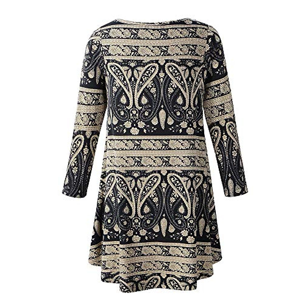 Veranee Women's Plus Size Swing Tunic Top 3/4 Sleeve Floral Flare T-Shirt (XX-Large, 16-10)