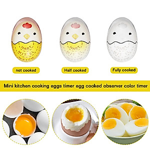 Finyoffiy 2 Pack Egg Timer for Boiling Eggs Hard Boiled Egg Timer That Changes Color When Done