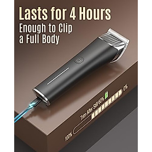 oneisall Horse Clippers,Low Noise Horse Trimmer Shaver Kit for Matted Long Hair,2 Speed Cordless Grooming Clippers for Horse