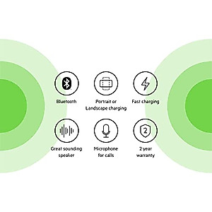 Belkin Quick Charge Wireless Charger + Bluetooth Speaker - Qi-Certified Charger Stand for iPhone, Samsung Galaxy & More - Charge While Listening to Music, Streaming Videos, & Video Calling - White