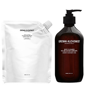 Grown Alchemist Refillable Body Cleanser Bundle Kit: Chamomile, Bergamot, Rose. Gentle Body Wash that Hydrates and Cleanses Skin