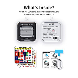 miak Airpods Pro 2nd Generation Case Cover 2022, Protective Case with Keychain for New Apple Airpods Pro Case, Silver -New-