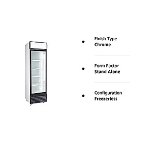 Procool Refrigeration Glass Door Upright Display Beverage Cooler, Merchandiser Refrigerator; 12.7 Cubic Ft.