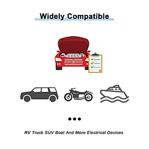 Riseuvo 40 Pcs Car Cartridge Fuses - Automotive Jcase Fuses Assortment Kit Low Profile and Tall/Standard Box Shaped Fuses 20A 30A 40A 50A 60A for RV, SUV, Cars, Boats