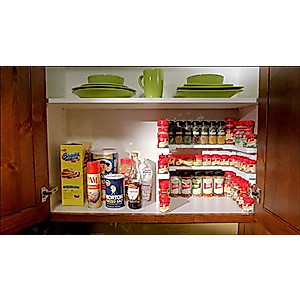 Spicy Shelf Deluxe - Expandable Spice Rack and Stackable Cabinet & Pantry Organizer (1 Set of 2 shelves) - As seen on TV Deluxe (Spicy Shelf Organizer)