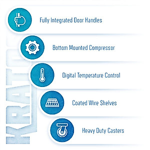 Kratos Commercial Refrigerator - Premium 2 Solid Doors Reach-in Refrigerator 54" W, 49 Cu Ft Stainless Steel (69K-888HC)